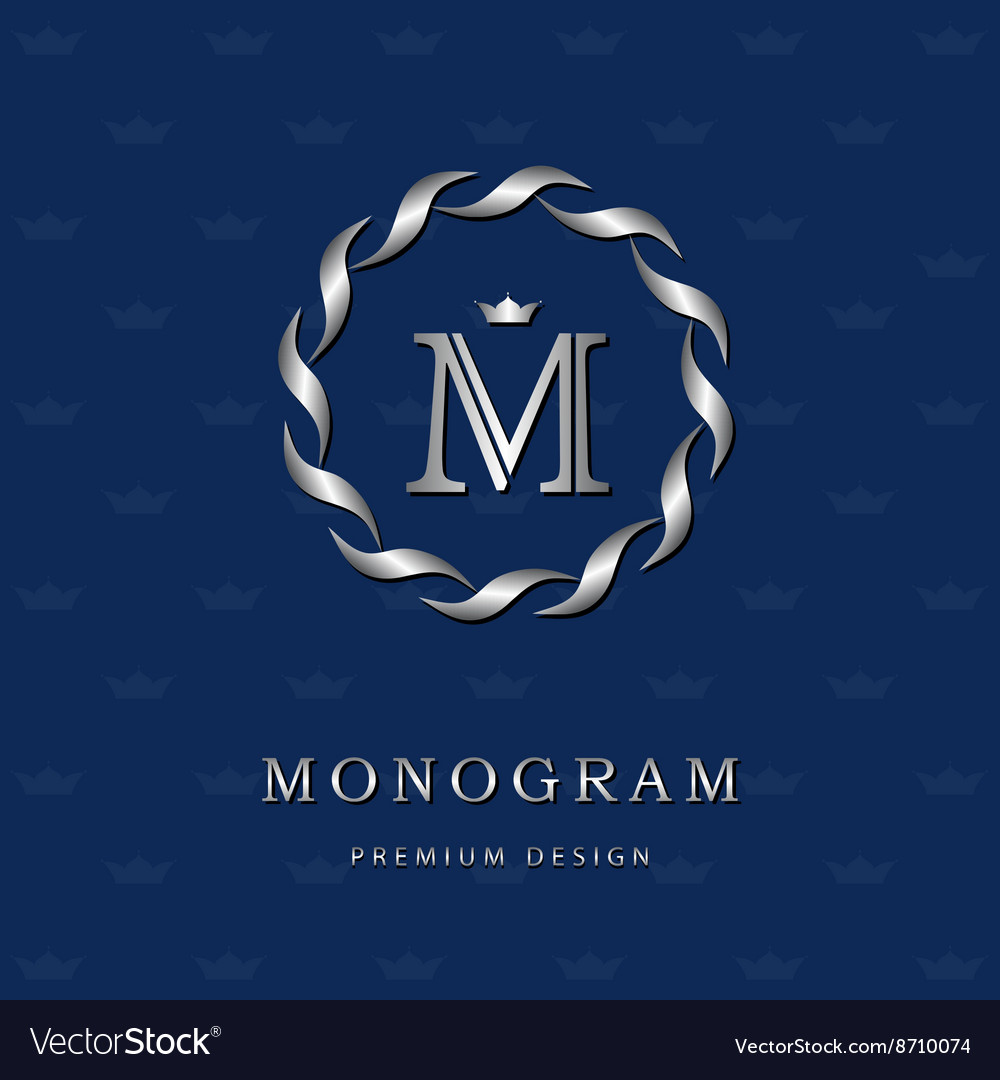 Monogram design elements graceful template Vector Image