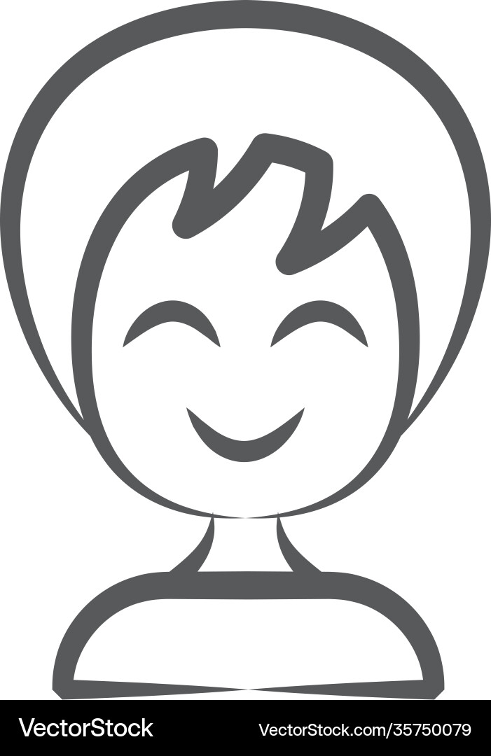 Happy girl Royalty Free Vector Image - VectorStock