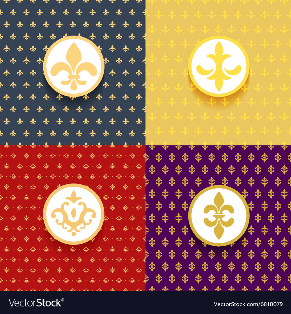 Royal patterns set Royalty Free Vector Image - VectorStock