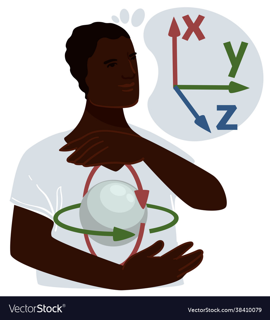 Solving geometric problems axis and dimensions Vector Image