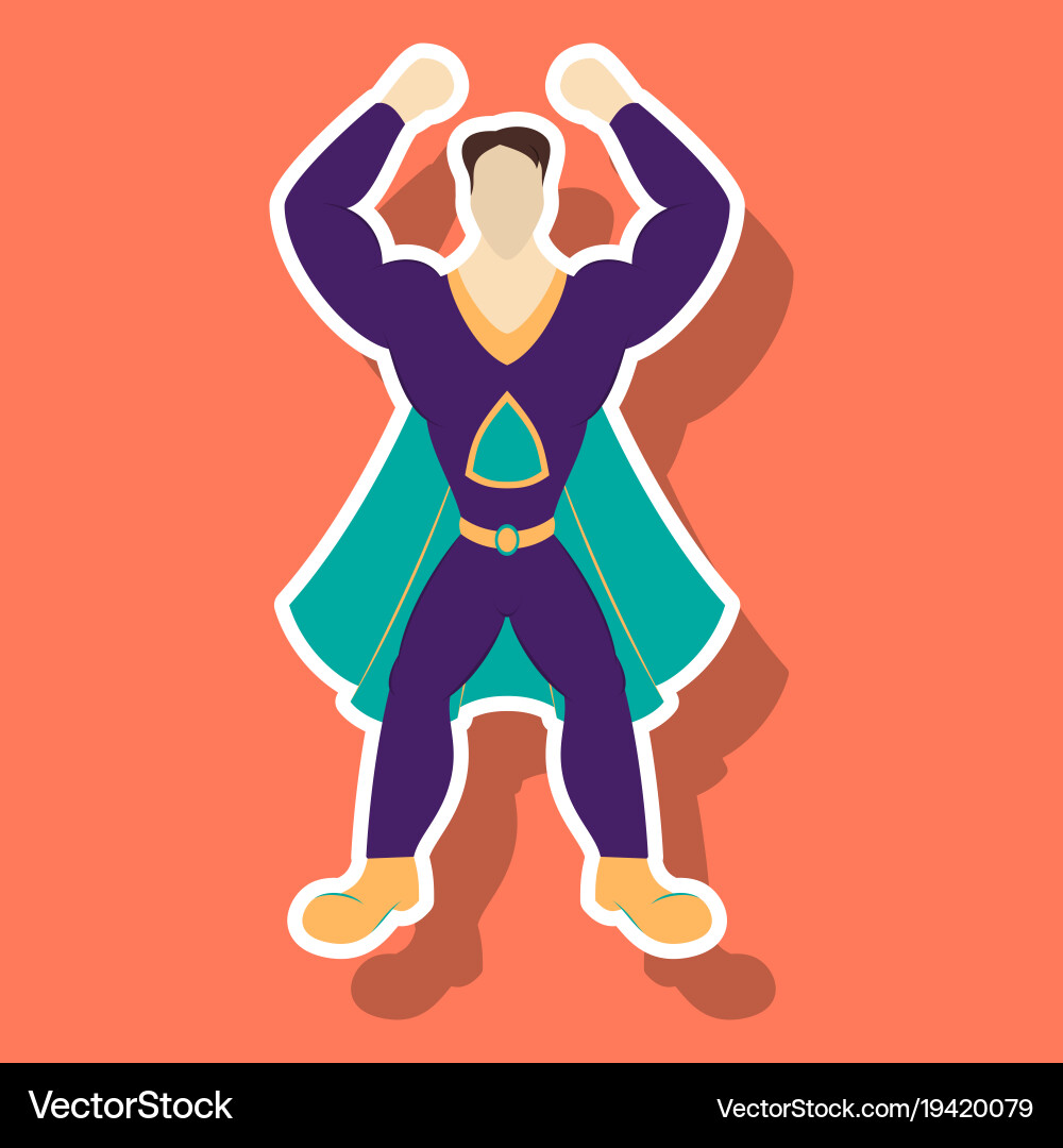 Superhero cartoon icon with superman Royalty Free Vector