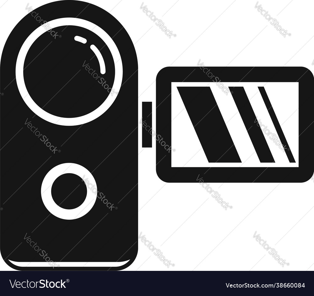 Panel camera icon simple video camcorder Vector Image
