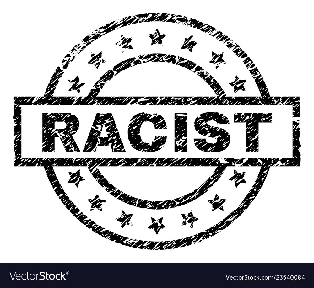 Scratched Textured Racist Stamp Seal Royalty Free Vector