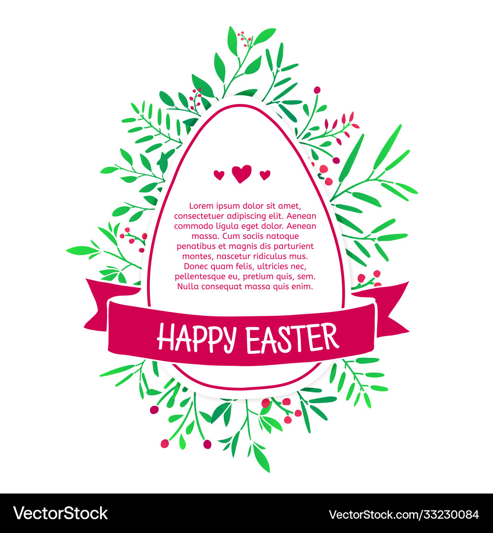 Template design for a happy easter Royalty Free Vector Image