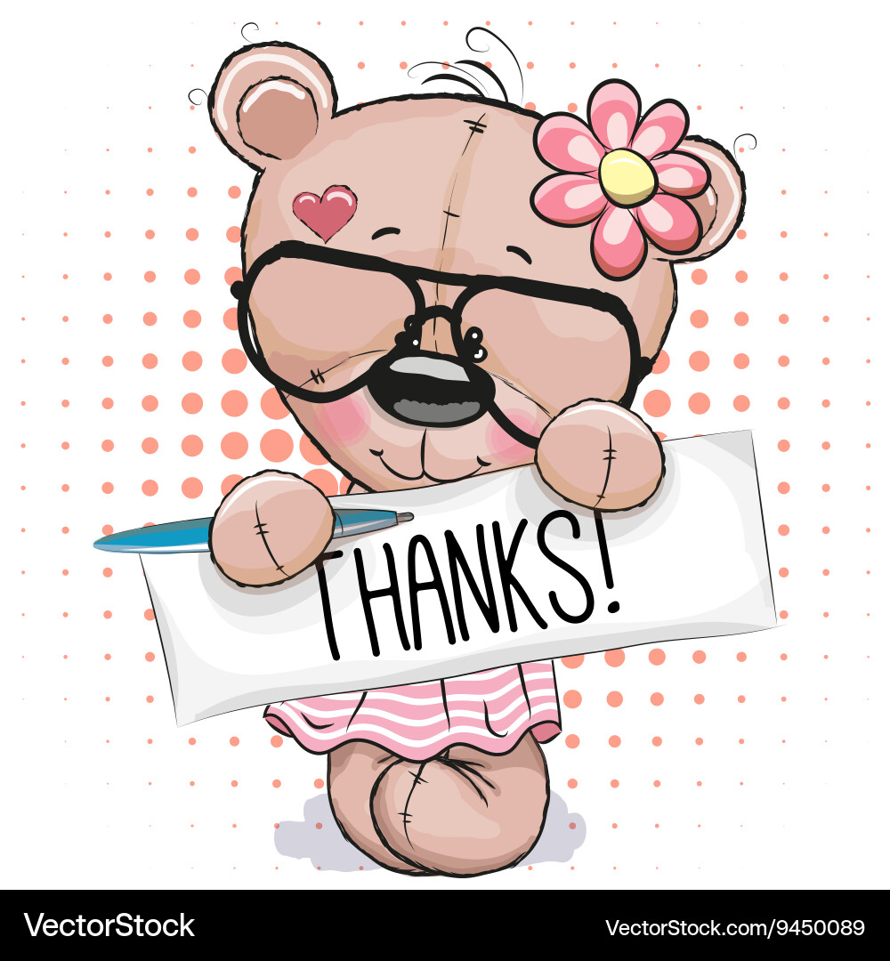 Cute teddy bear girl Royalty Free Vector Image