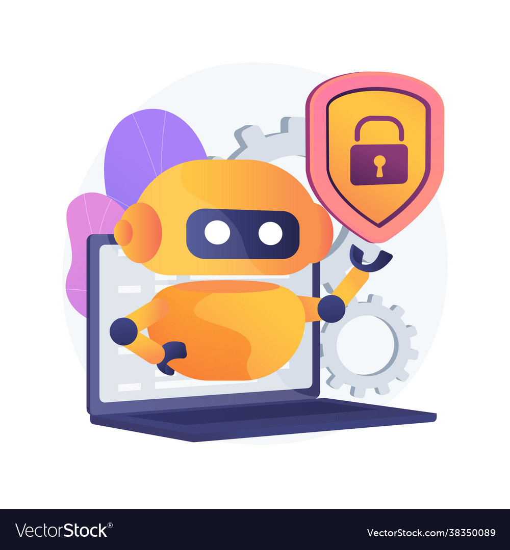 Industrial cybersecurity abstract concept Vector Image Industrial cybersecurity abstract concept Vector Image
