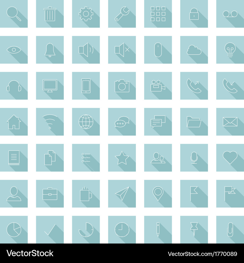 Thin icons Royalty Free Vector Image - VectorStock
