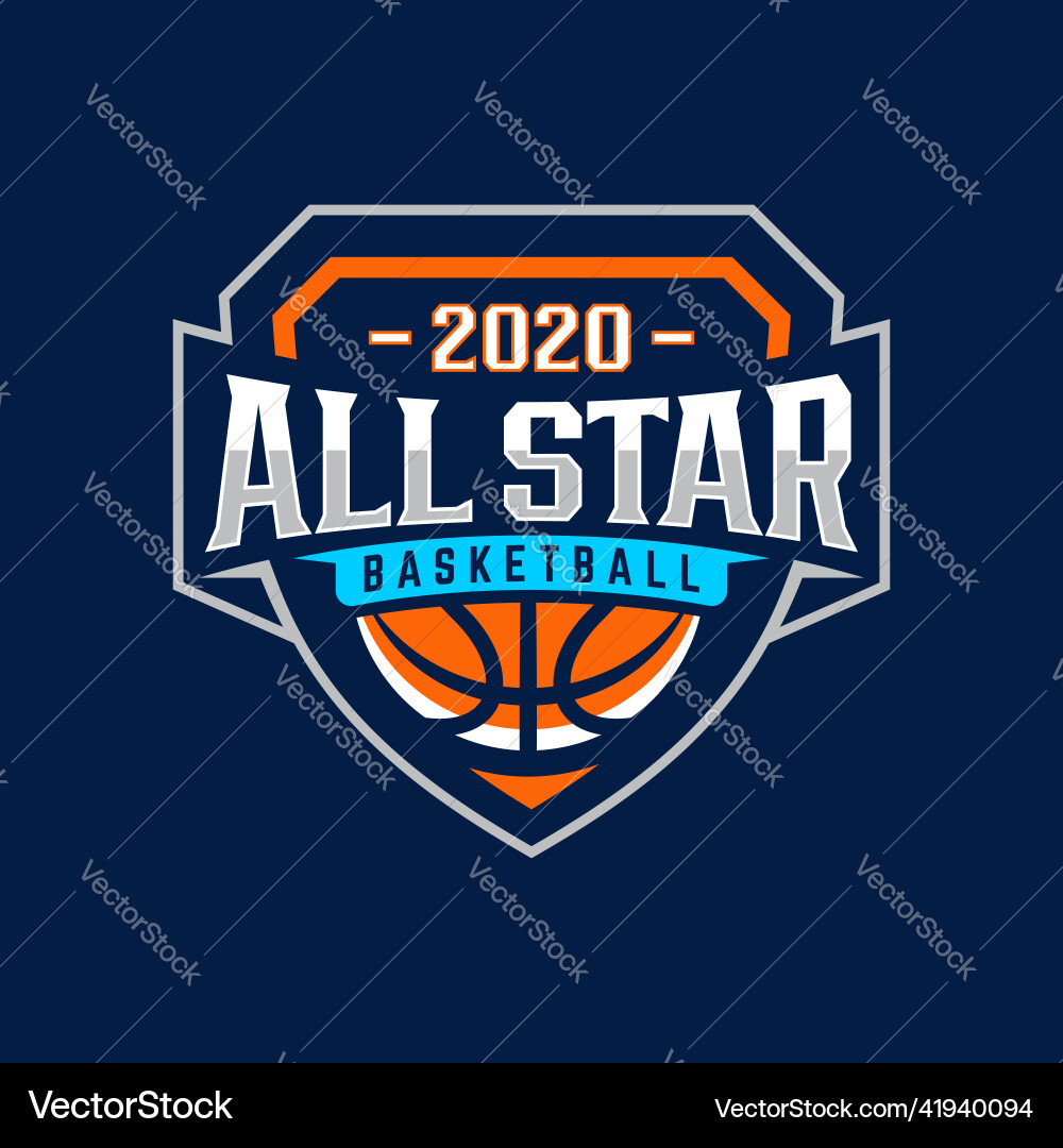 Basketball club logo design Royalty Free Vector Image
