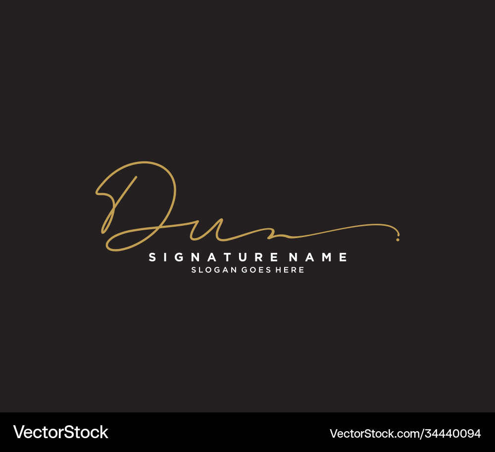 Letter du signature logo template Royalty Free Vector Image