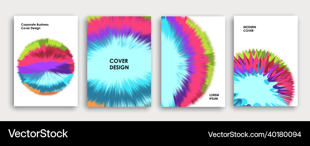 Multi-colored book cover page design creative Vector Image