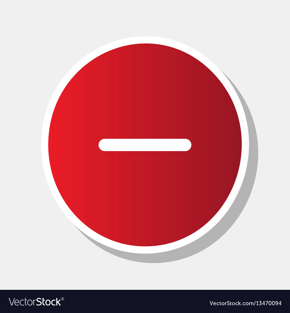 Negative Symbol Minus Sign Royalty Free Vector Image