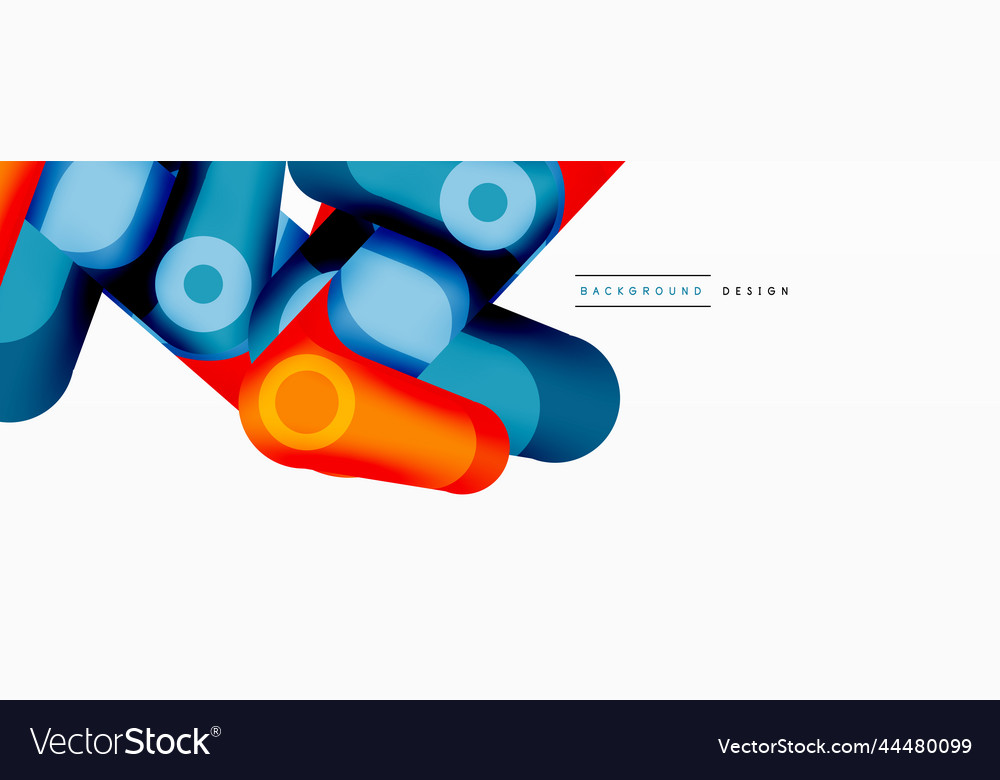 Abstract Geometric Shapes Background Color Shapes Vector Image 