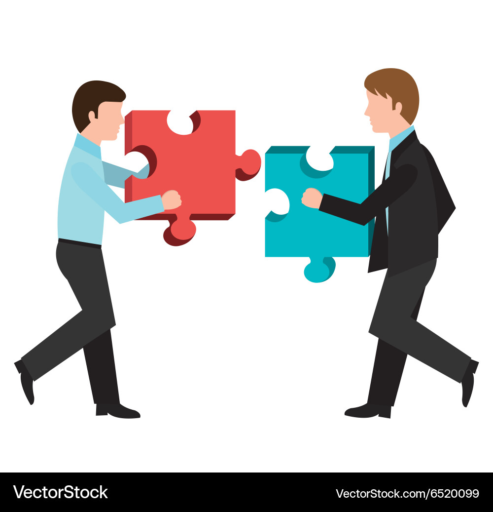 Business solutions and teamwork Royalty Free Vector Image