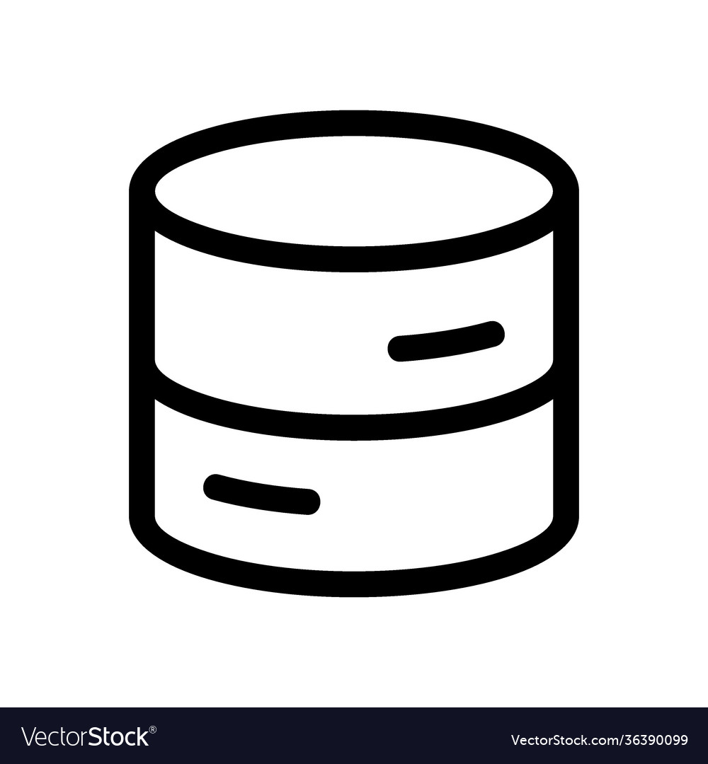 Database icon or logo isolated sign symbol Vector Image