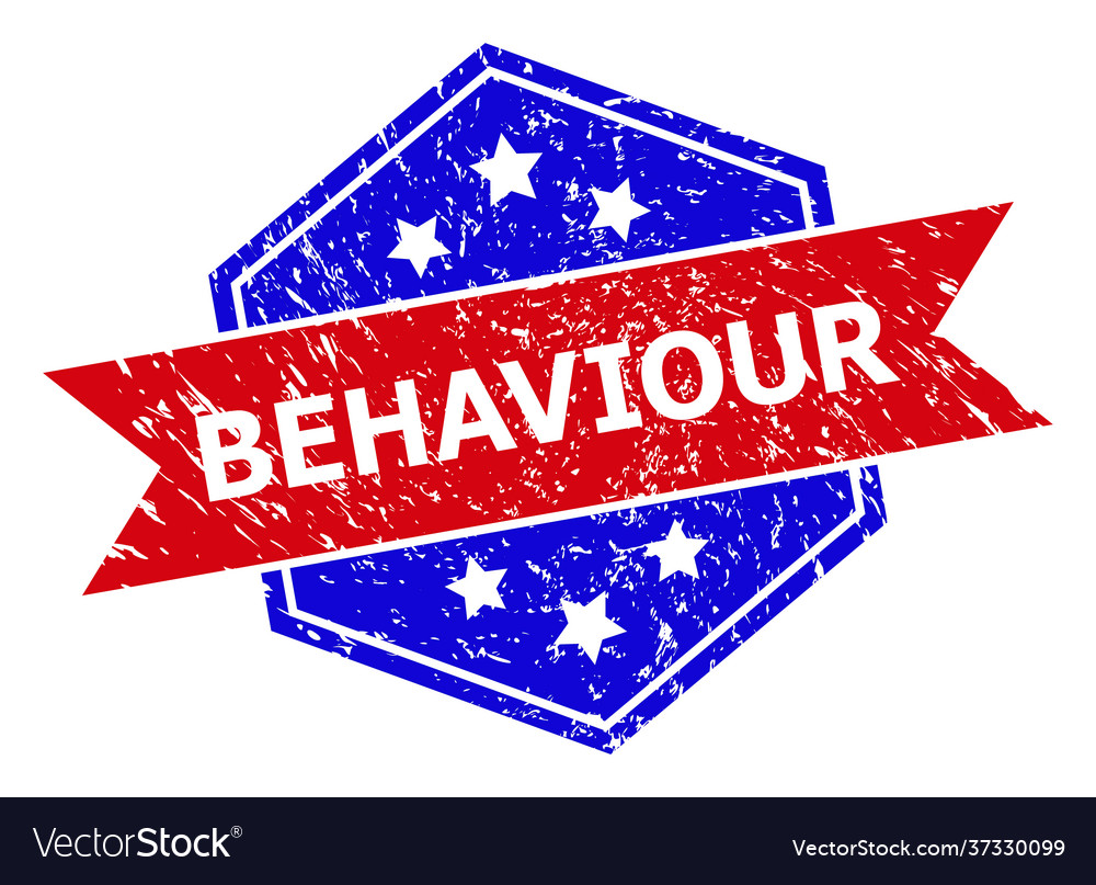 Hexagon bicolor behaviour rubber stamp with rubber Hexagon bicolor behaviour rubber stamp with rubber