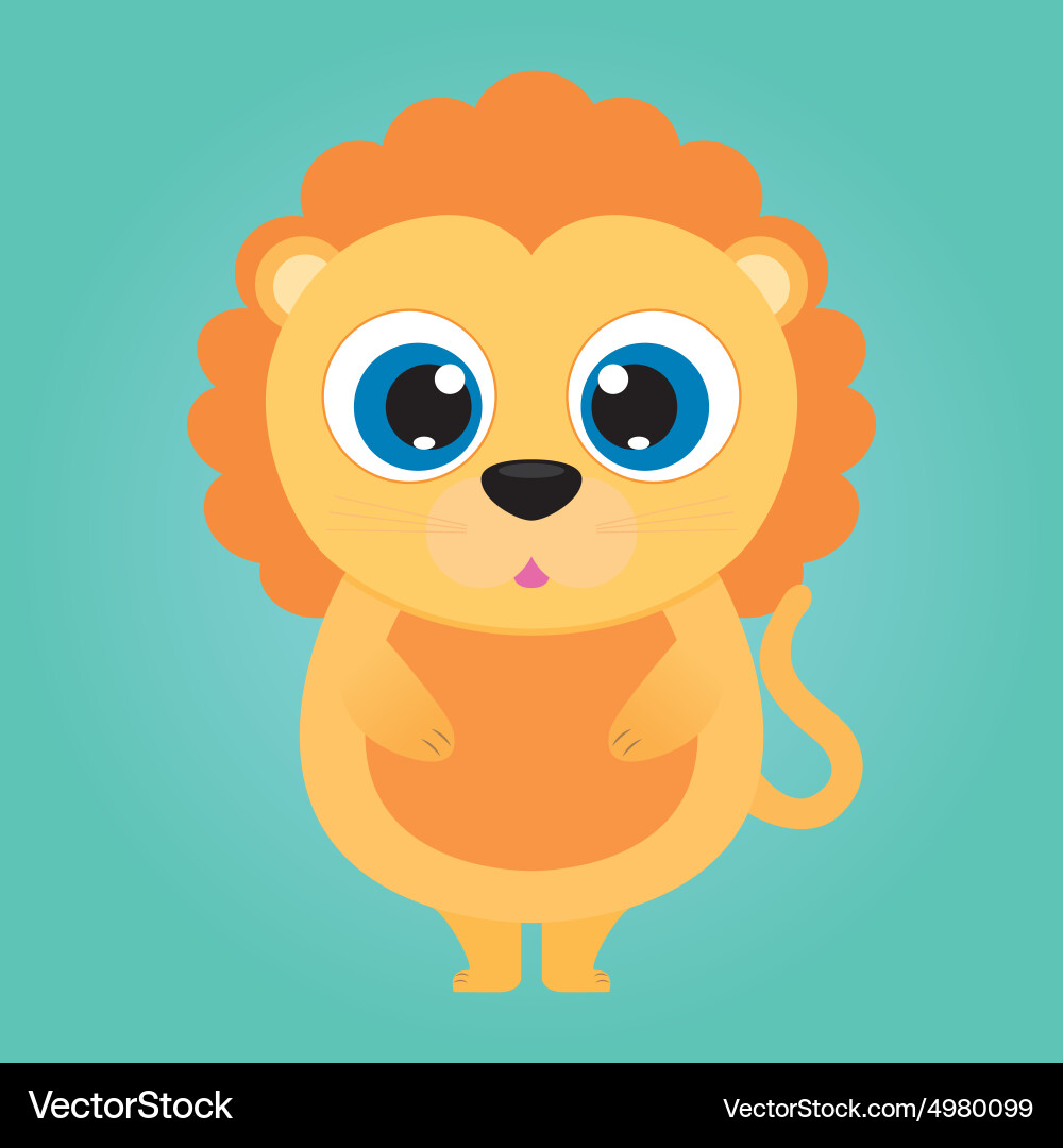 Isolated beautiful animal on a colored background Vector Image