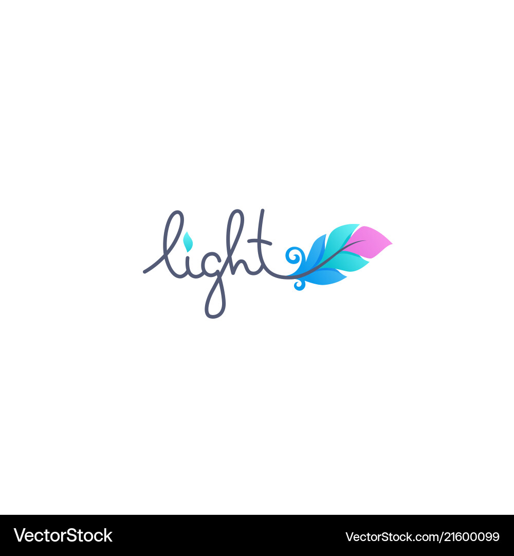 Light logo lettering with image gradient Vector Image