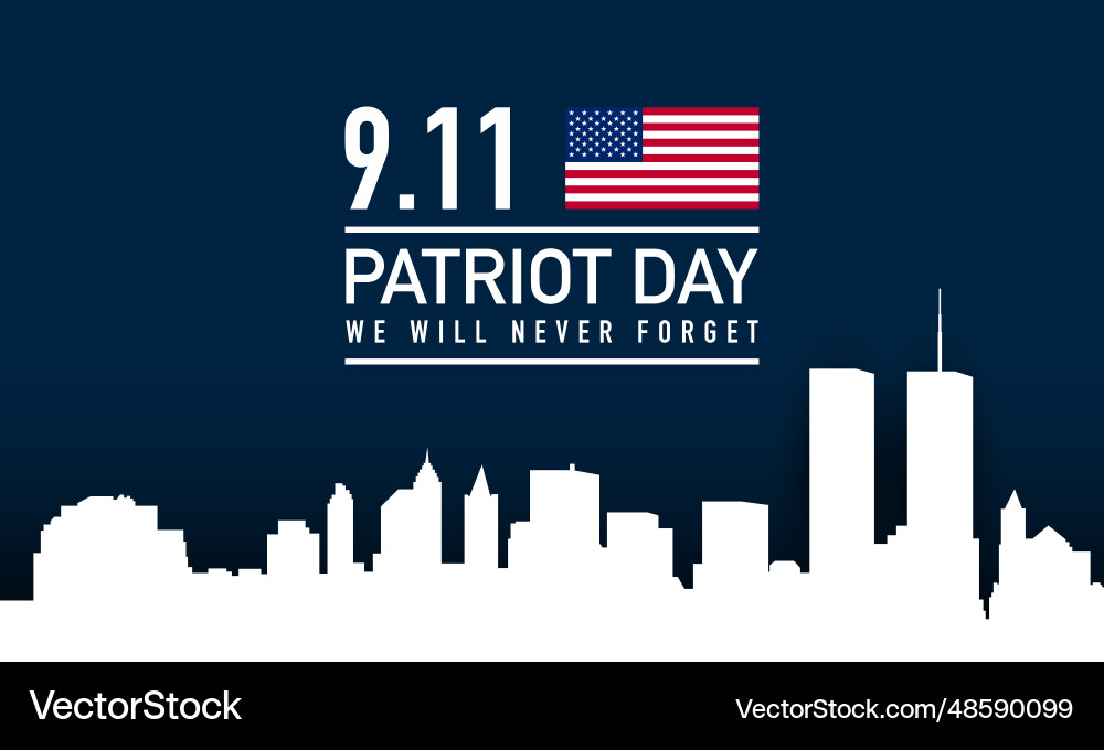 Patriot day background design Royalty Free Vector Image