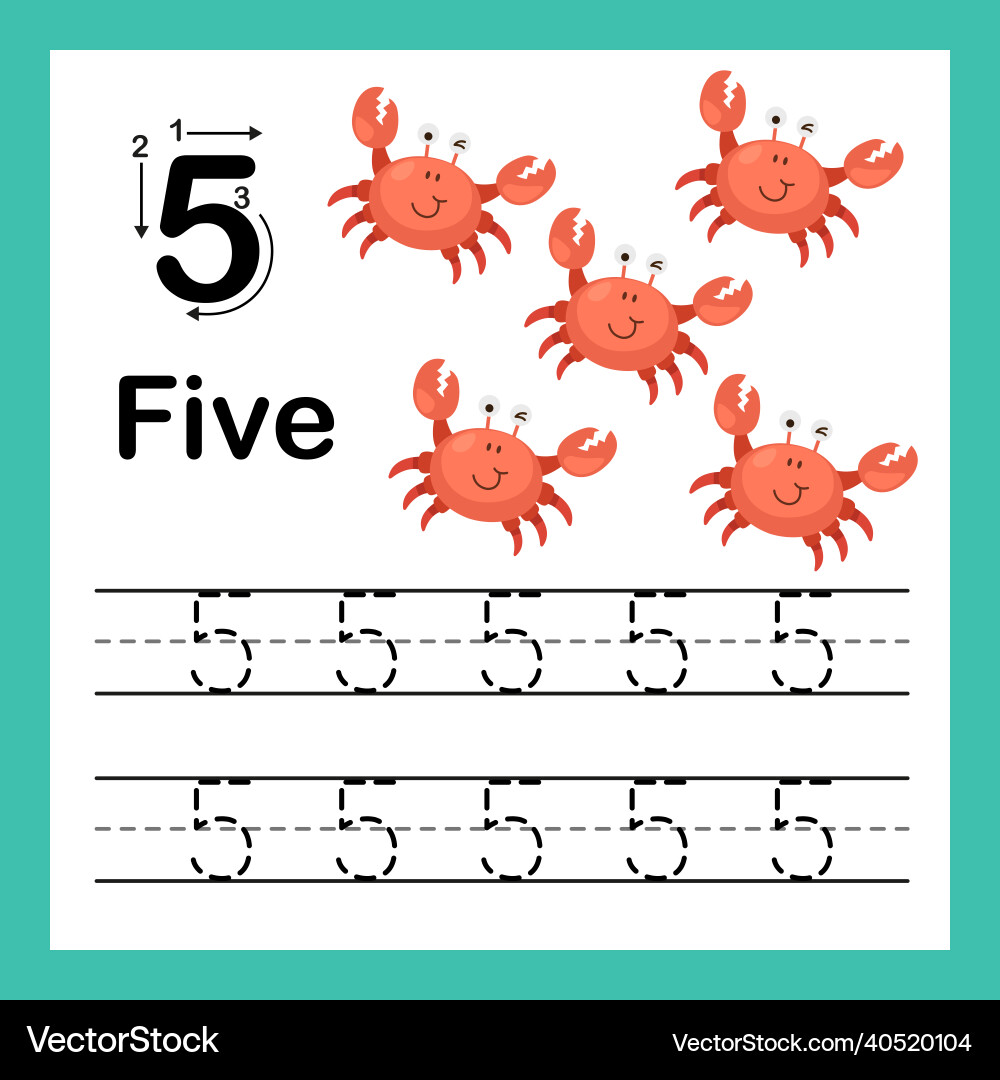 Connecting dot and printable numbers exercise Vector Image