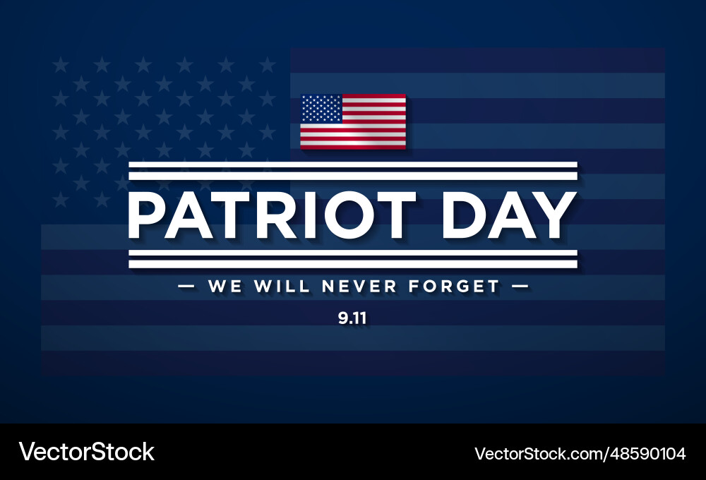 Patriot day background design Royalty Free Vector Image