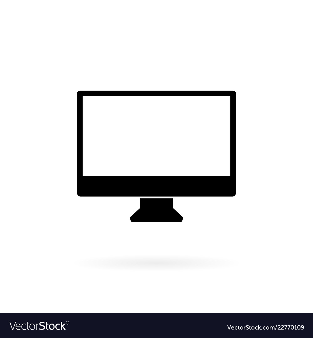 Computer with a light display on white Royalty Free Vector