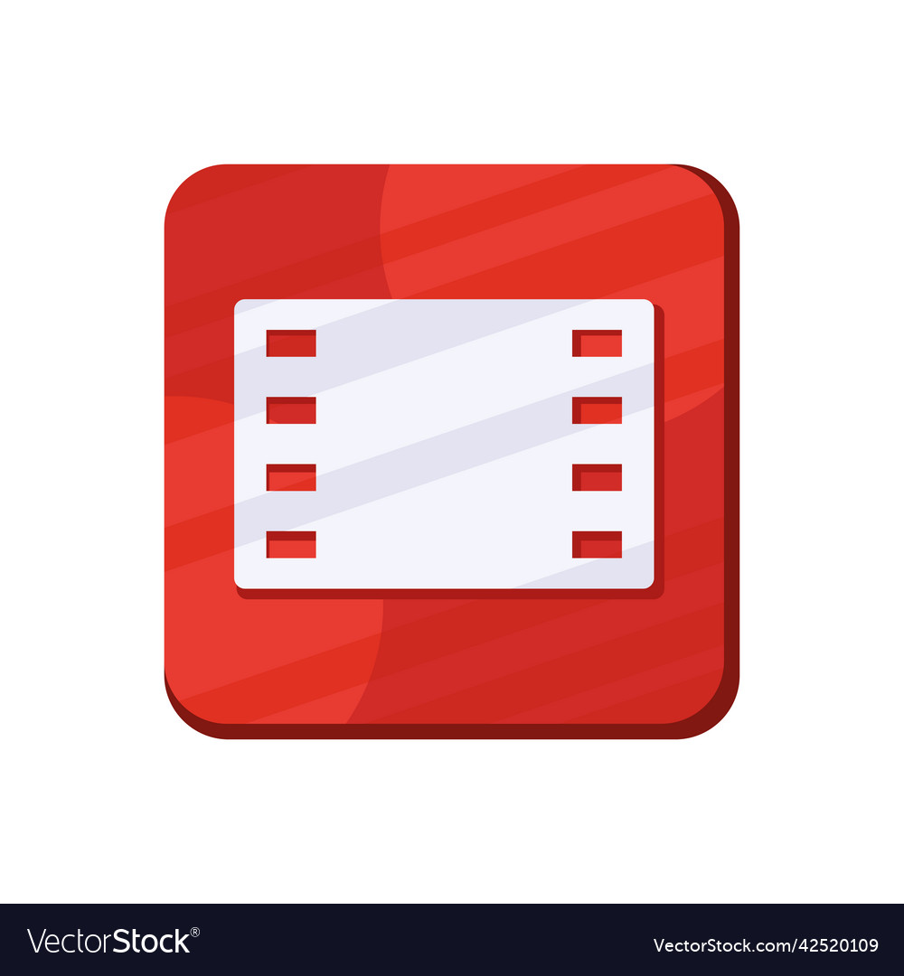 Media player app button Royalty Free Vector Image