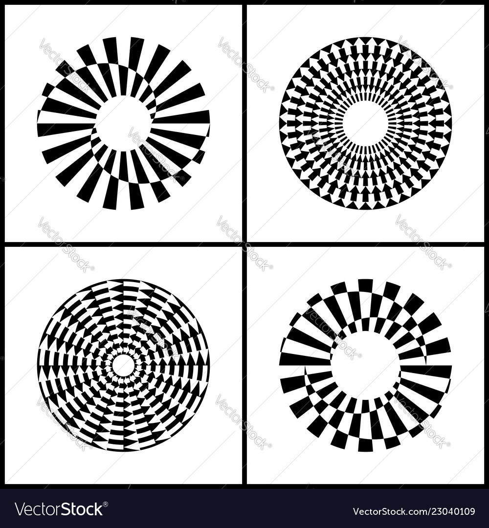 Rotation design elements Royalty Free Vector Image