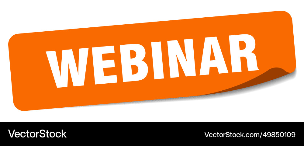 Webinar sticker webinar label Royalty Free Vector Image