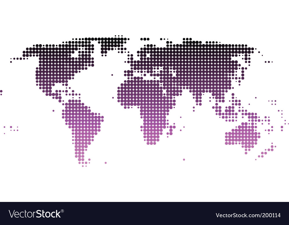 World map Royalty Free Vector Image - VectorStock