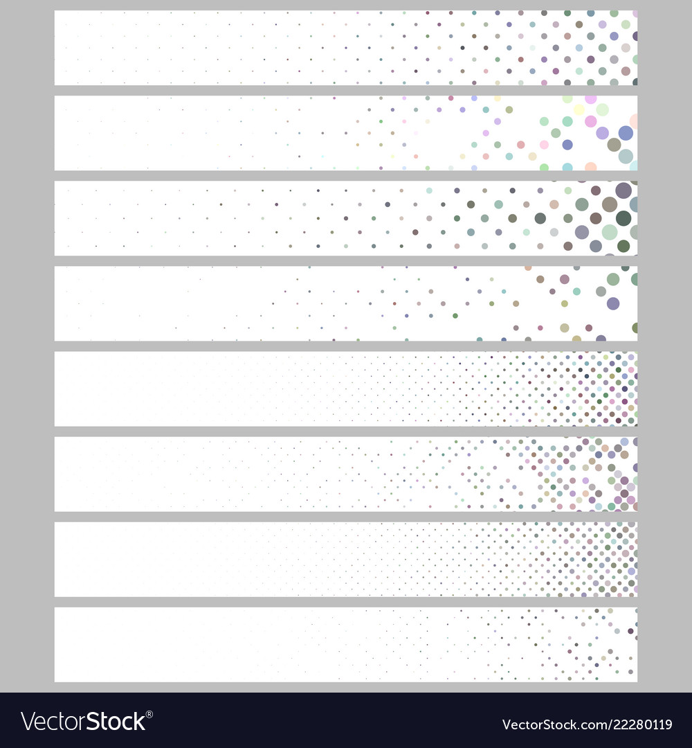 Banner background set - rectangular dot pattern Vector Image