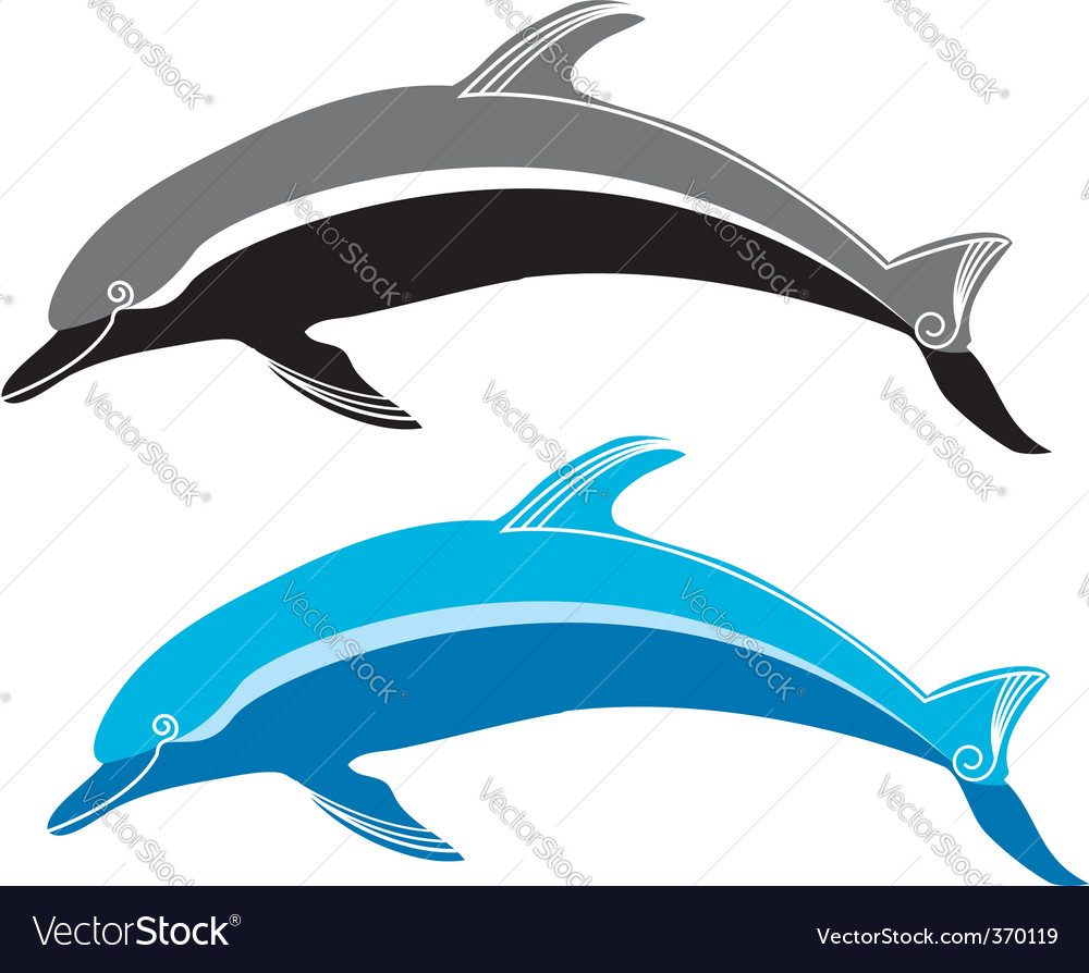 Dolphins Royalty Free Vector Image - VectorStock