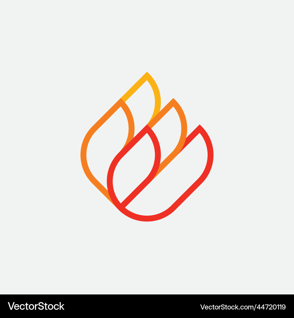 Fire flare logo design Royalty Free Vector Image