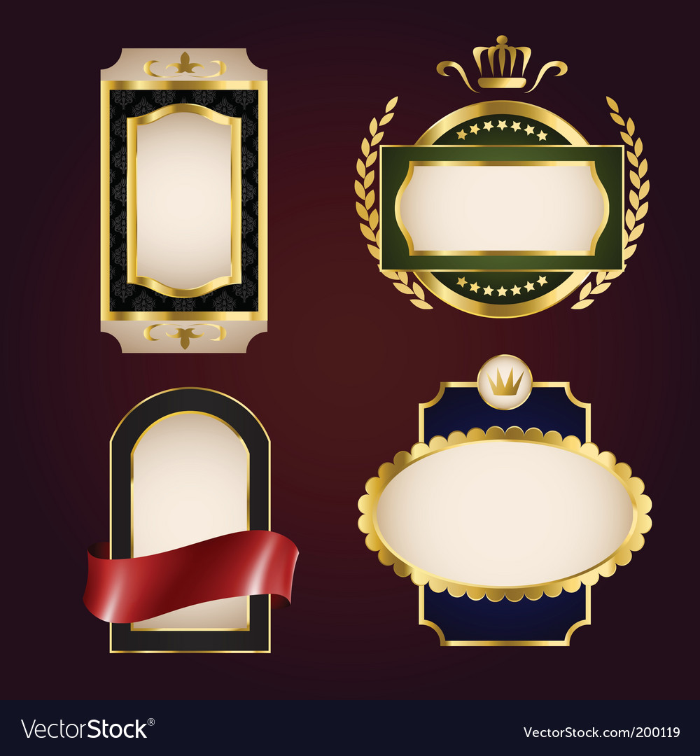Labels set Royalty Free Vector Image - VectorStock