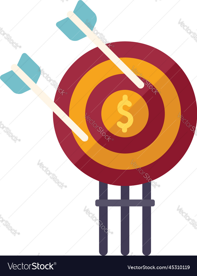 Monetization target icon flat funnel Royalty Free Vector Monetization target icon flat funnel Royalty Free Vector