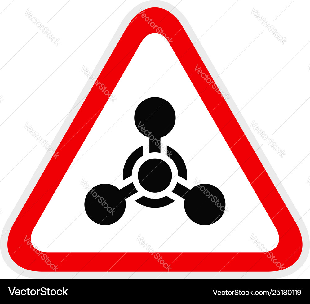Triangular yellow warning hazard symbol Royalty Free Vector