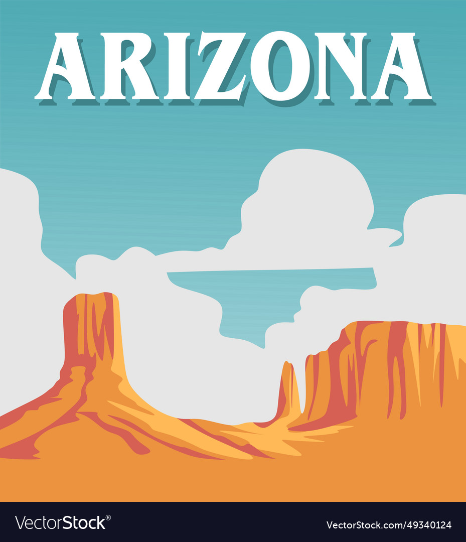 Arizona state united states of america Royalty Free Vector