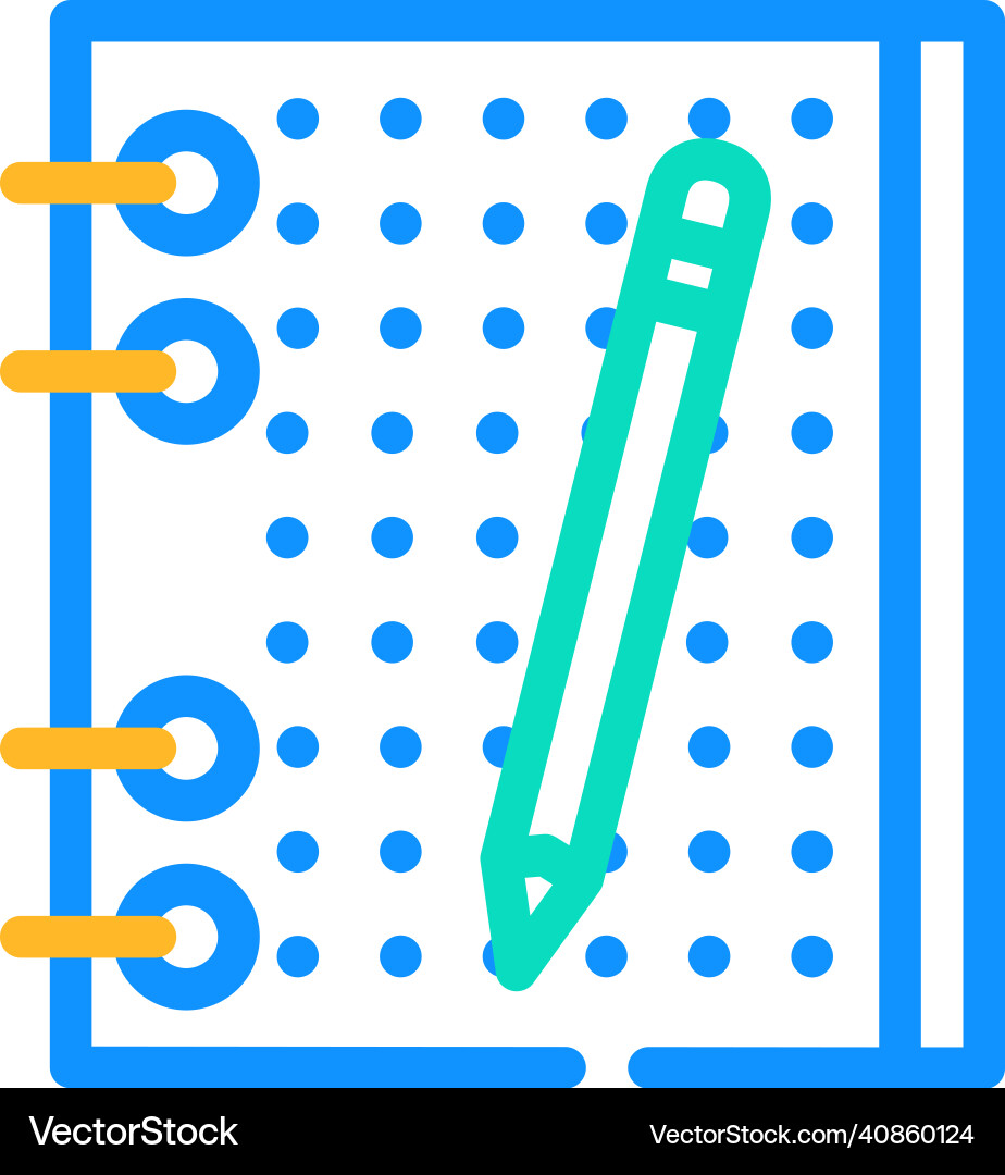 Drawing diary color icon Royalty Free Vector Image