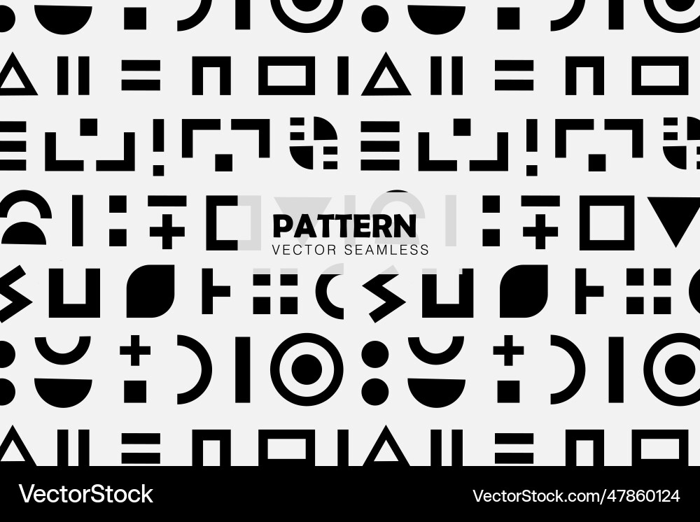 Tribal alphabet style of shapes pattern Royalty Free Vector