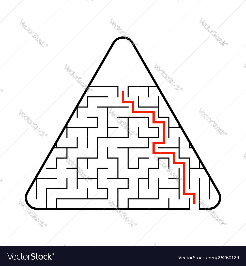 Abstract triangular labyrinth game for kids Vector Image Abstract triangular labyrinth game for kids Vector Image