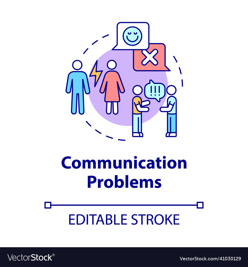 Communication problems concept icon Royalty Free Vector