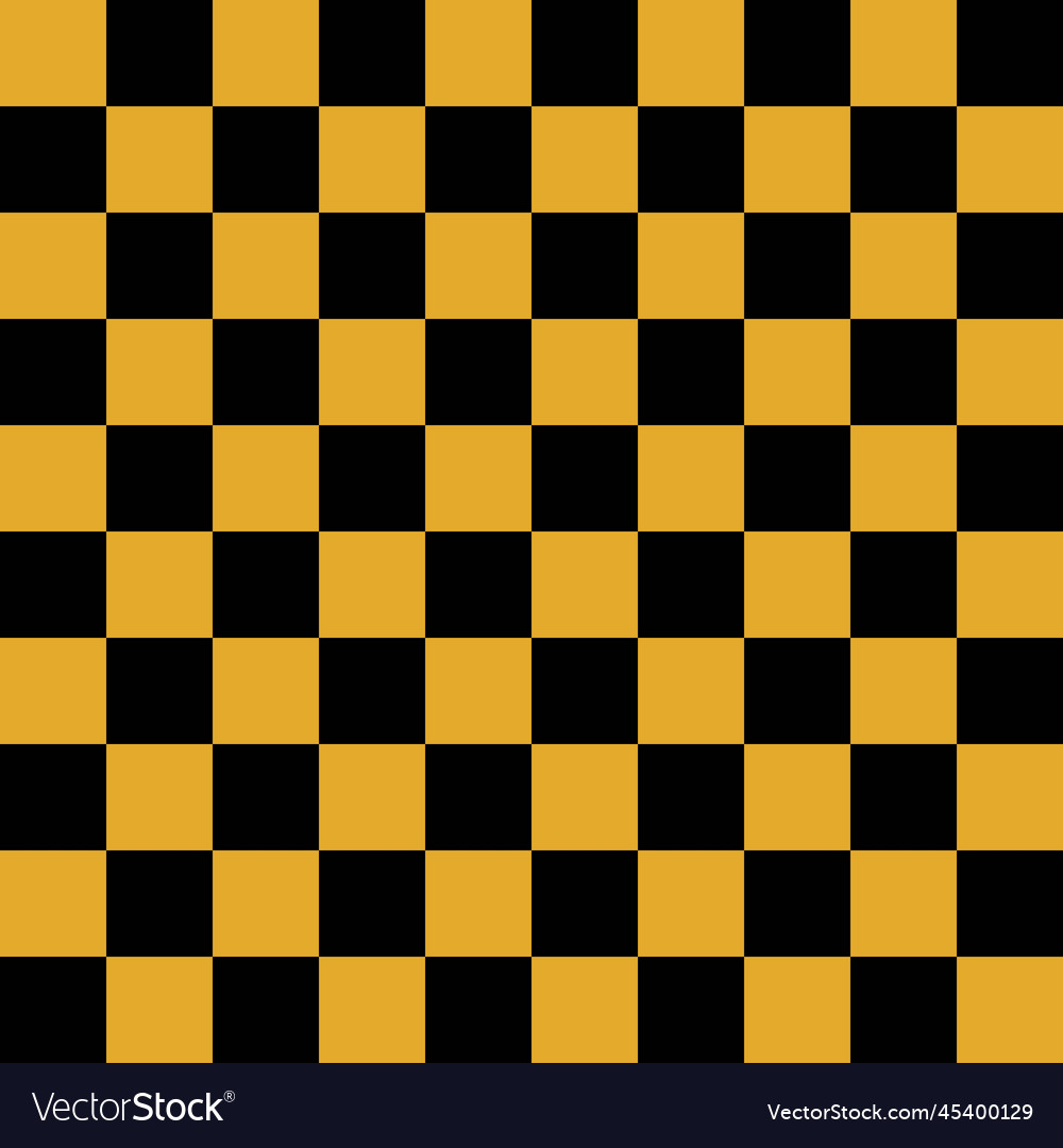 Orange and black seamless check pattern Royalty Free Vector