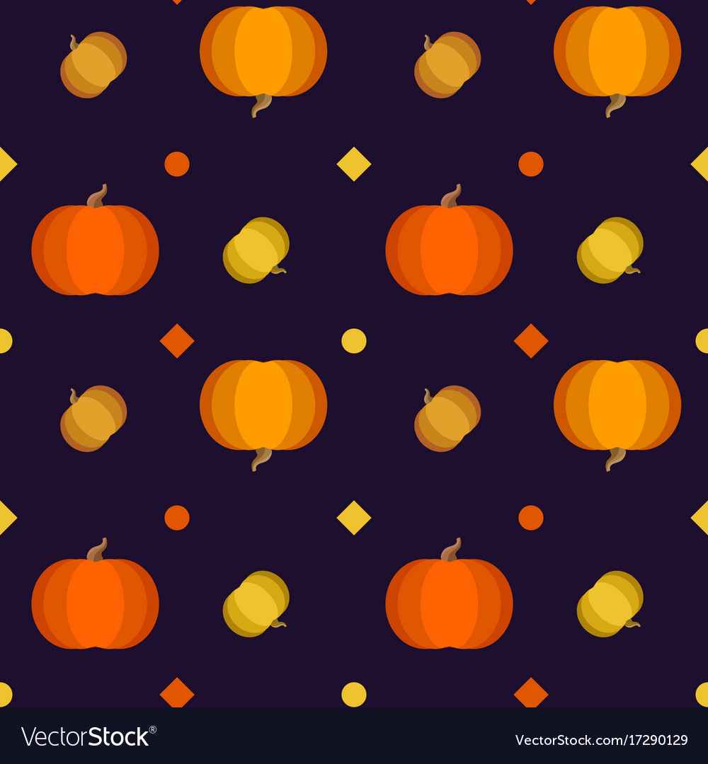 Pumpkins seamless pattern Royalty Free Vector Image
