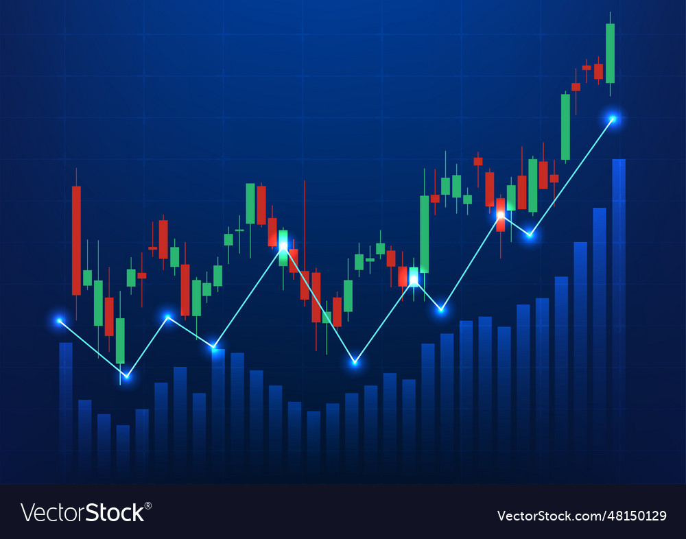 Stock graph technology background Royalty Free Vector Image