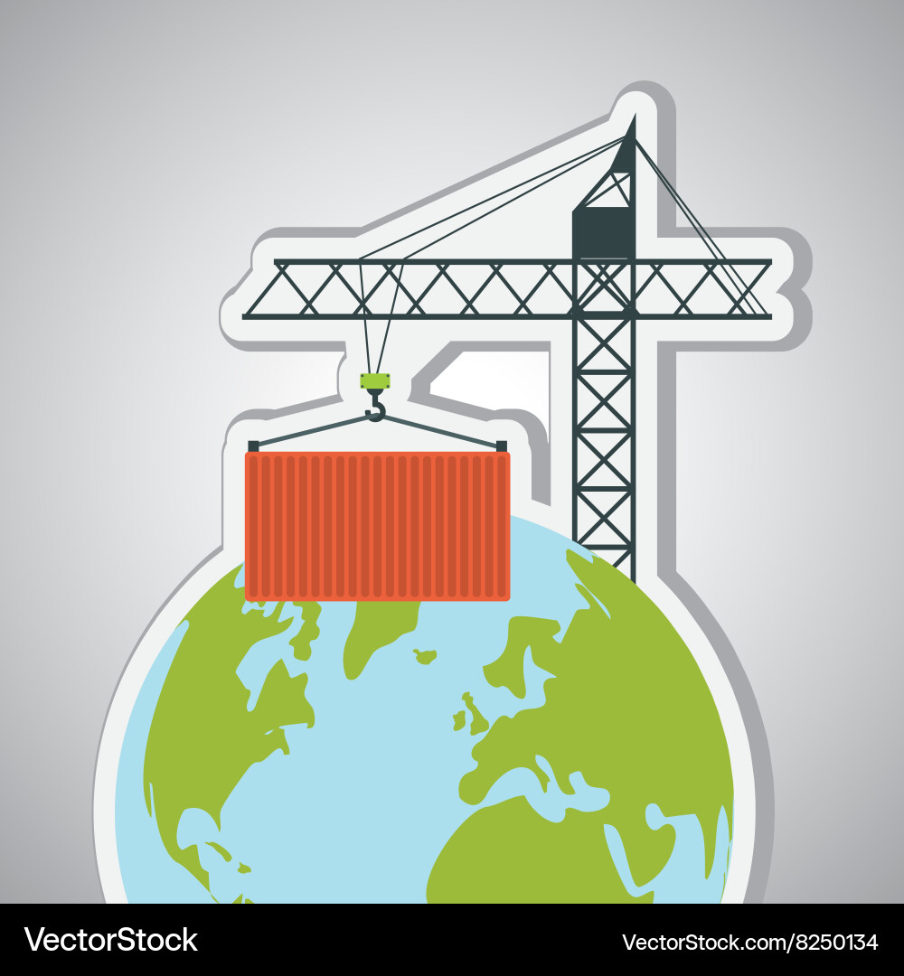 Container icon design Royalty Free Vector Image