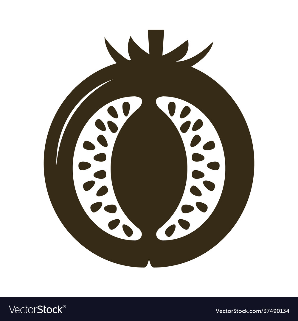 Half Tomato Icon Royalty Free Vector Image Vectorstock