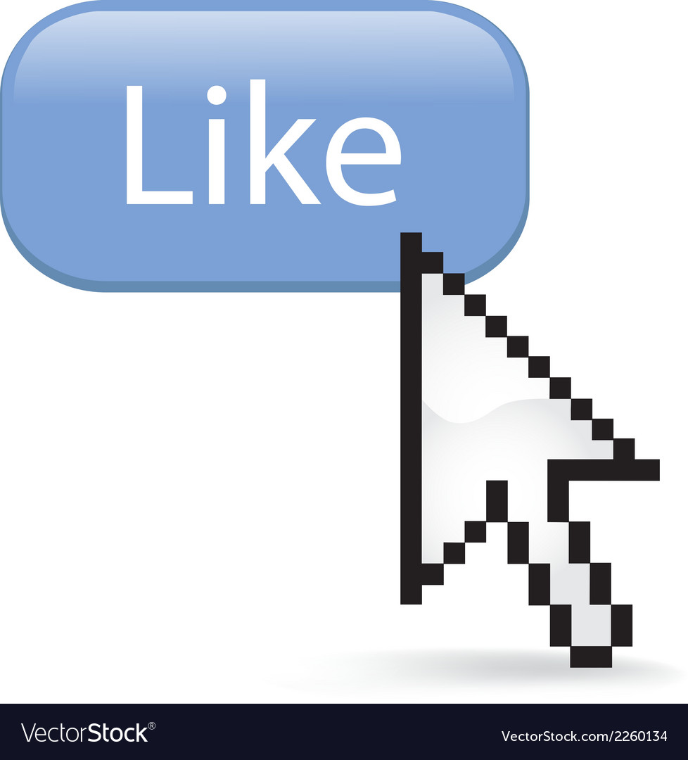 Like button click Royalty Free Vector Image - VectorStock