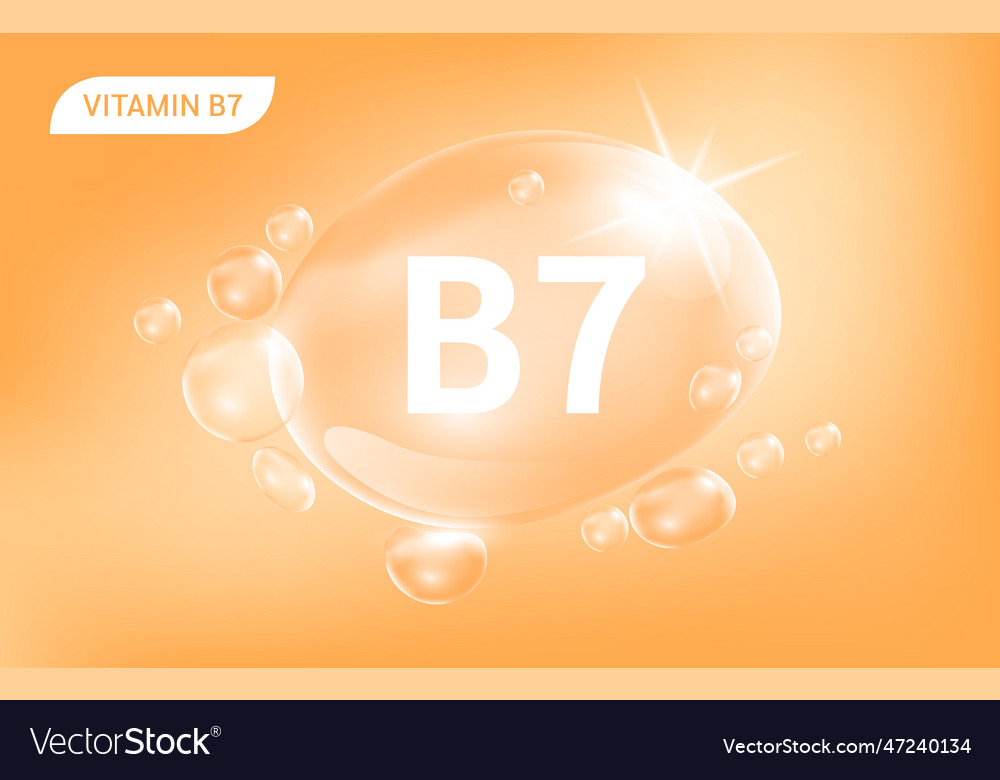 Serum collagen vitamin b7 Royalty Free Vector Image