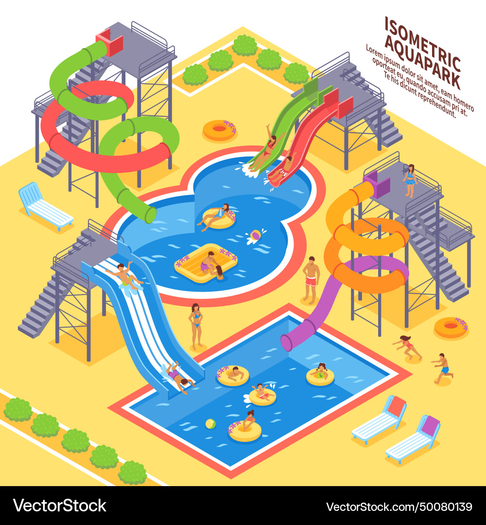 Aqua park Royalty Free Vector Image - VectorStock