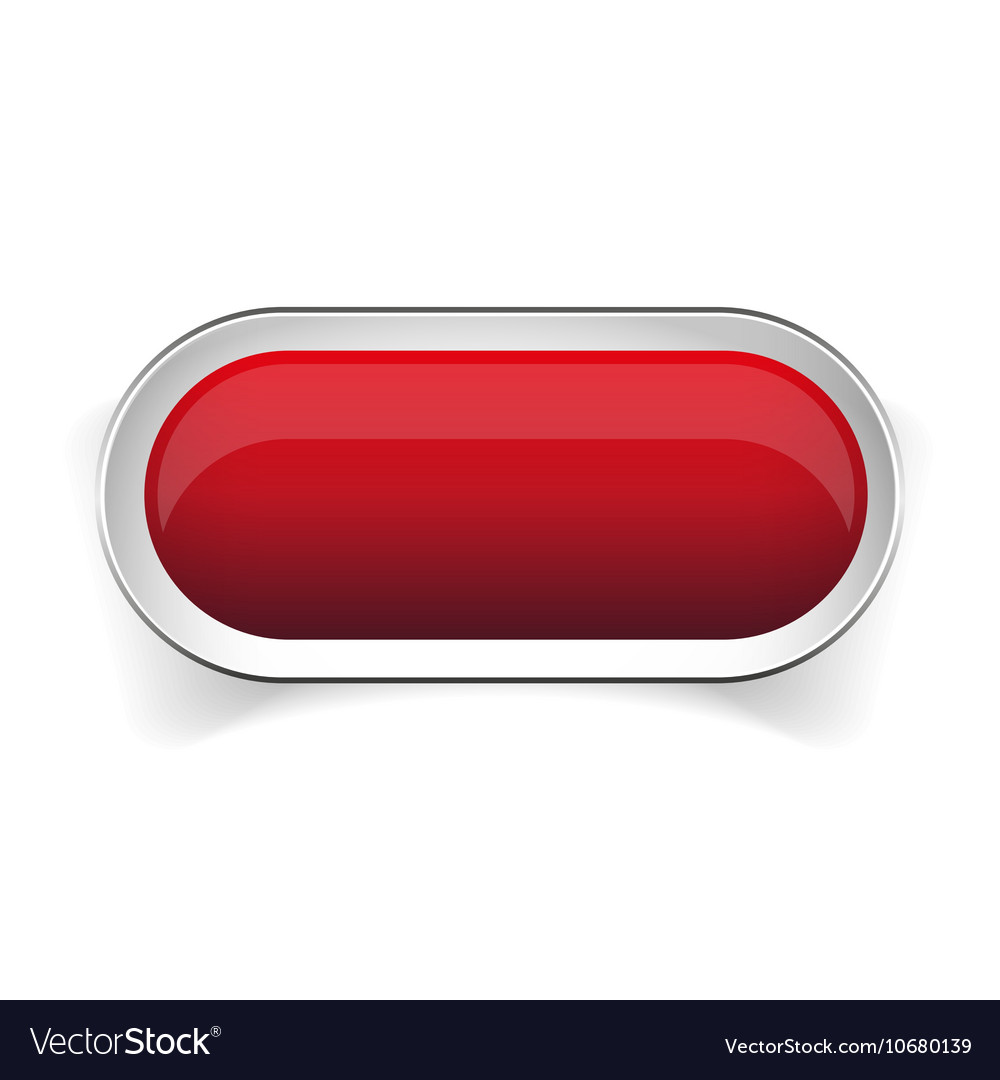 Empty red button Royalty Free Vector Image - VectorStock