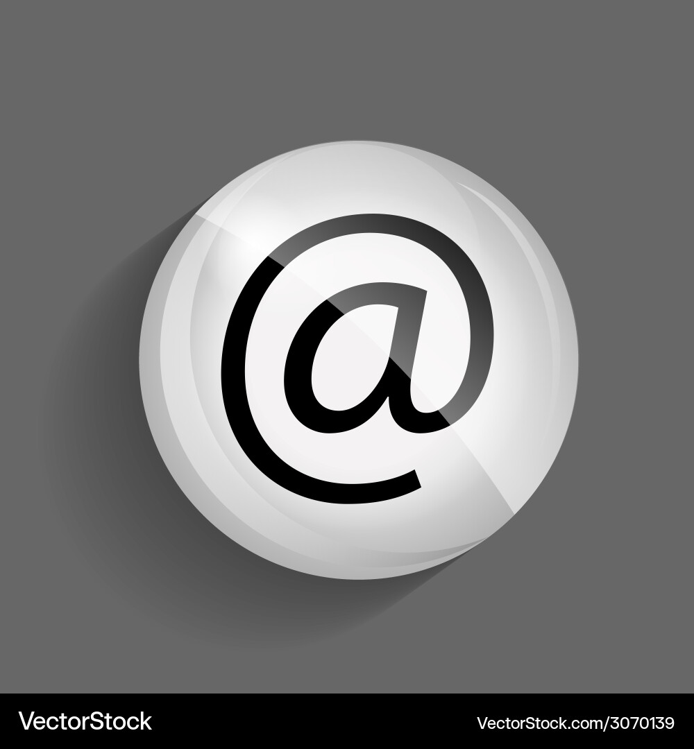 Mail glossy icon Royalty Free Vector Image - VectorStock